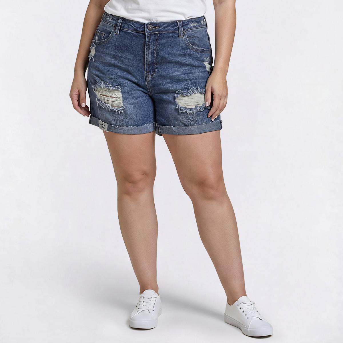 Click here for Juniors Plus Madden Girl Destructed Fray Flip Cuff... prices